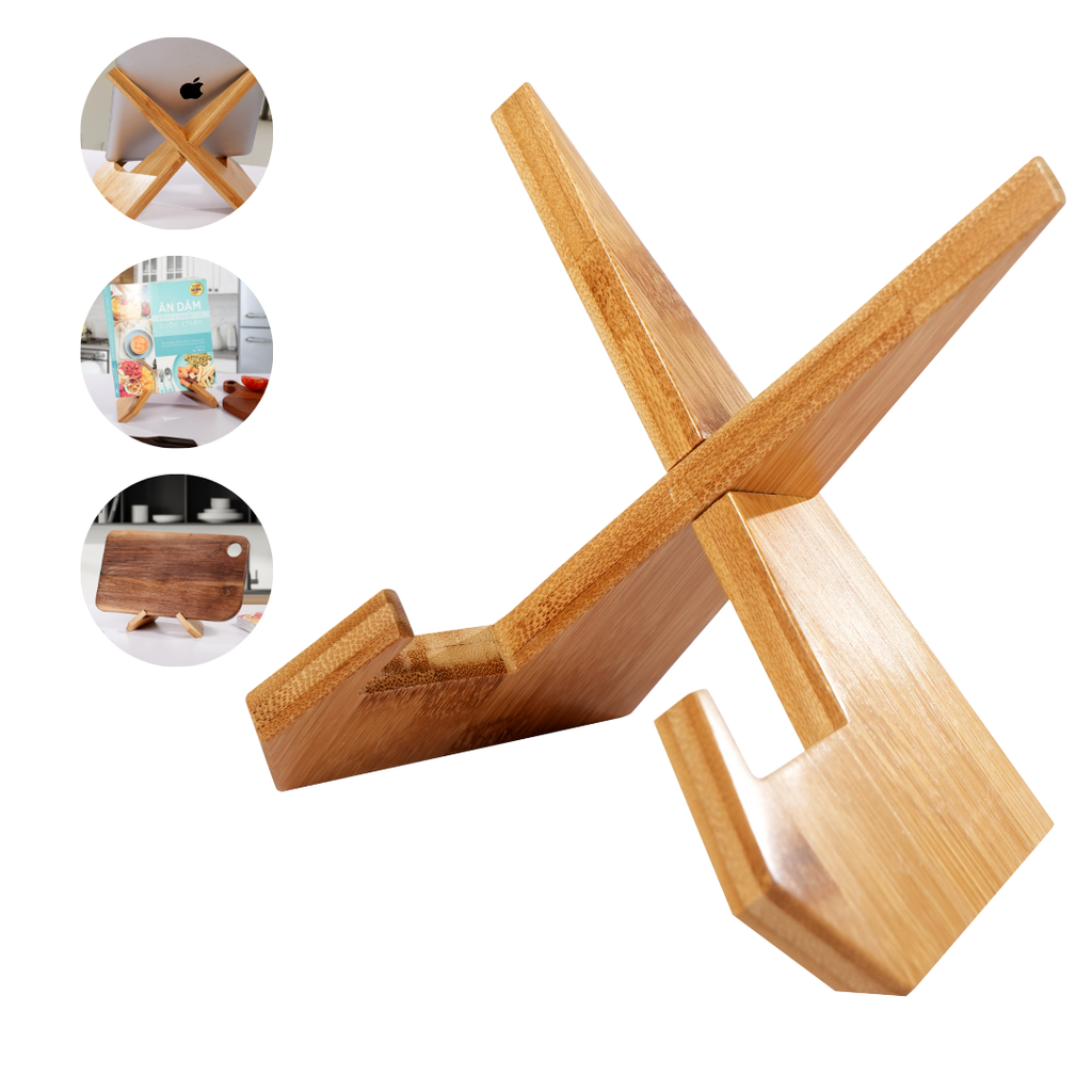 Bamboo Cookbook Stand, Multi-Functional Display Holder – Bamboo Homebody